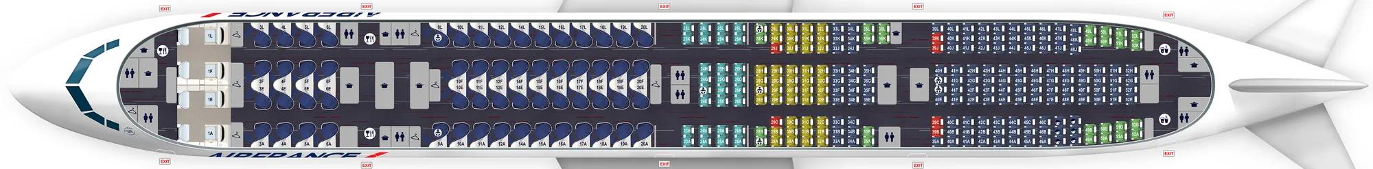 Plan Boeing 777-300 - 296 sièges